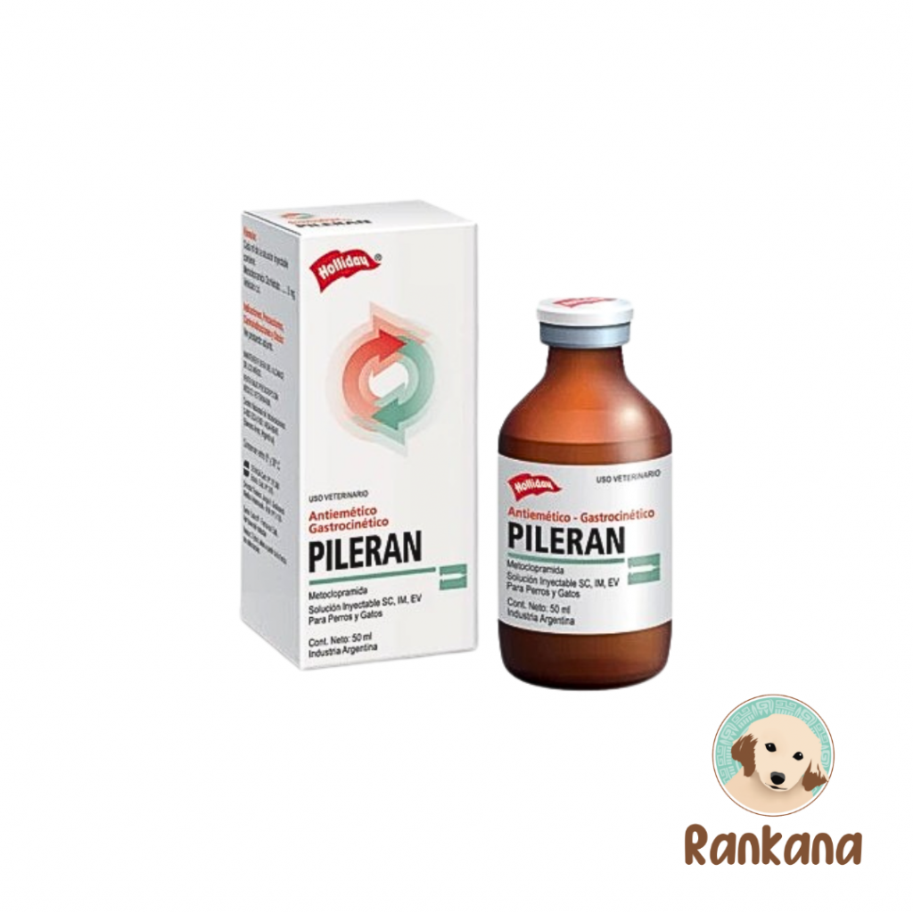 Pileran Inyectable 50 ml | Antiemético veterinario | Rankana